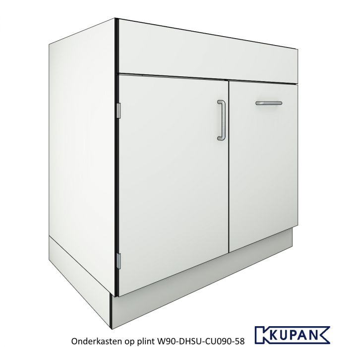 Laboratory sink cabinets on a plinth