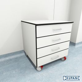 Rollcontainer for laboraties